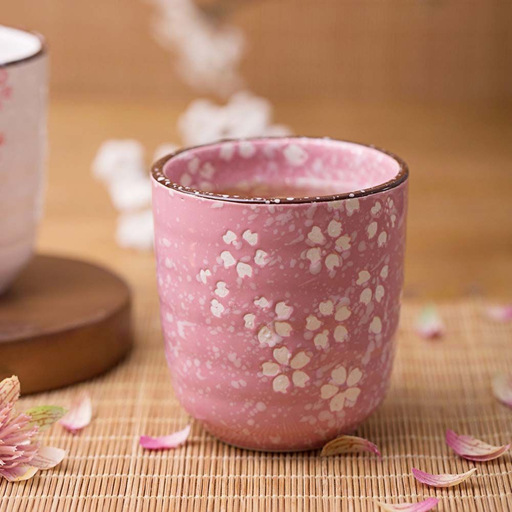 Pink Japanese Style Vintage Sakura Tea Cup Kawaii Cherry Blossoms : kpopita