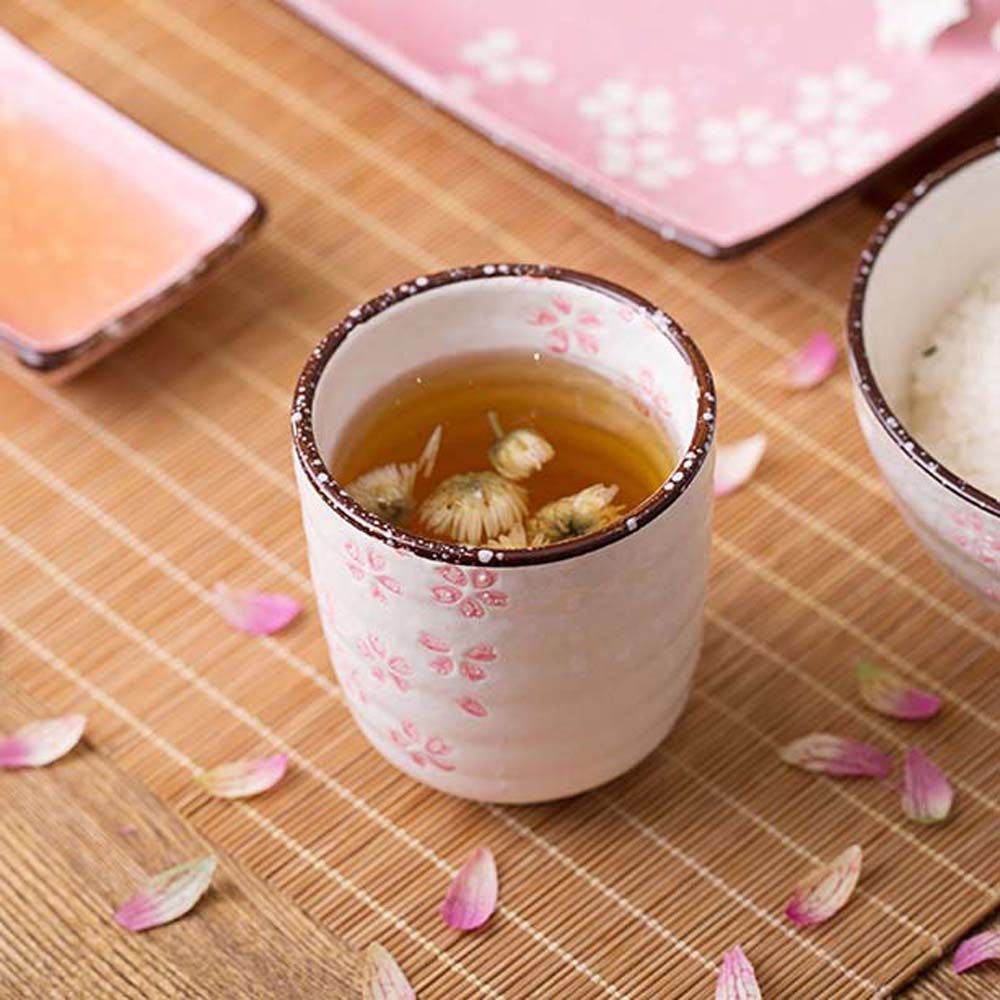 Pink Japanese Style Vintage Sakura Tea Cup Kawaii Cherry Blossoms : kpopita